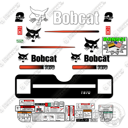 Fits Bobcat T870 Decal Kit Track Loader M-1 | eBay