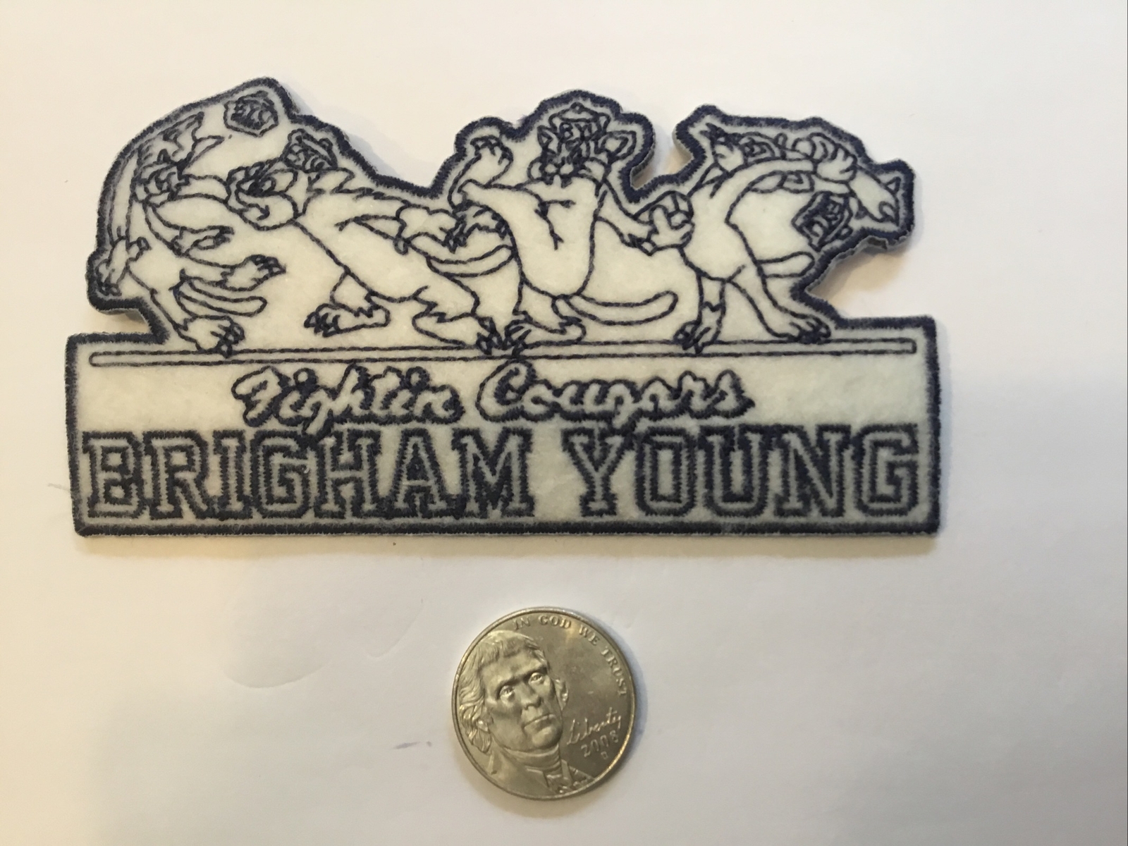 BYU COUGARS VINTAGE EMBROIDERED IRON ON PATCH 4” X 2” | eBay