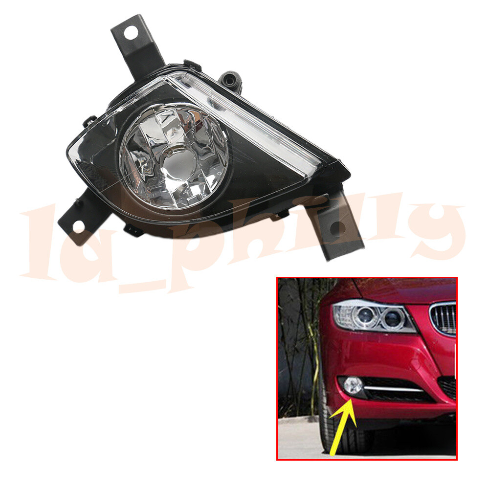63177199894 Front Bumper Clear Fog Light RH For 09-11 BMW 3Ser E90 E91 ...