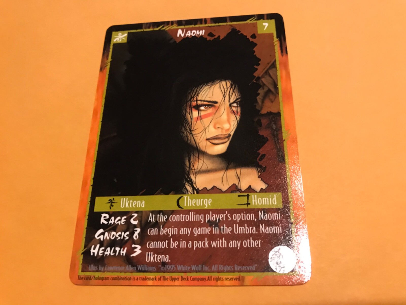 NAOMI : RAGE UMBRA CCG card, Werewolf White Wolf 1995 TCG, Ulktena ...