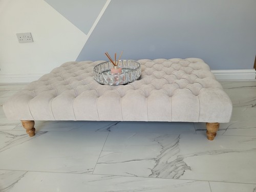 Coffee Table Footstool Chesterfield Design Handmade footrest Books ...
