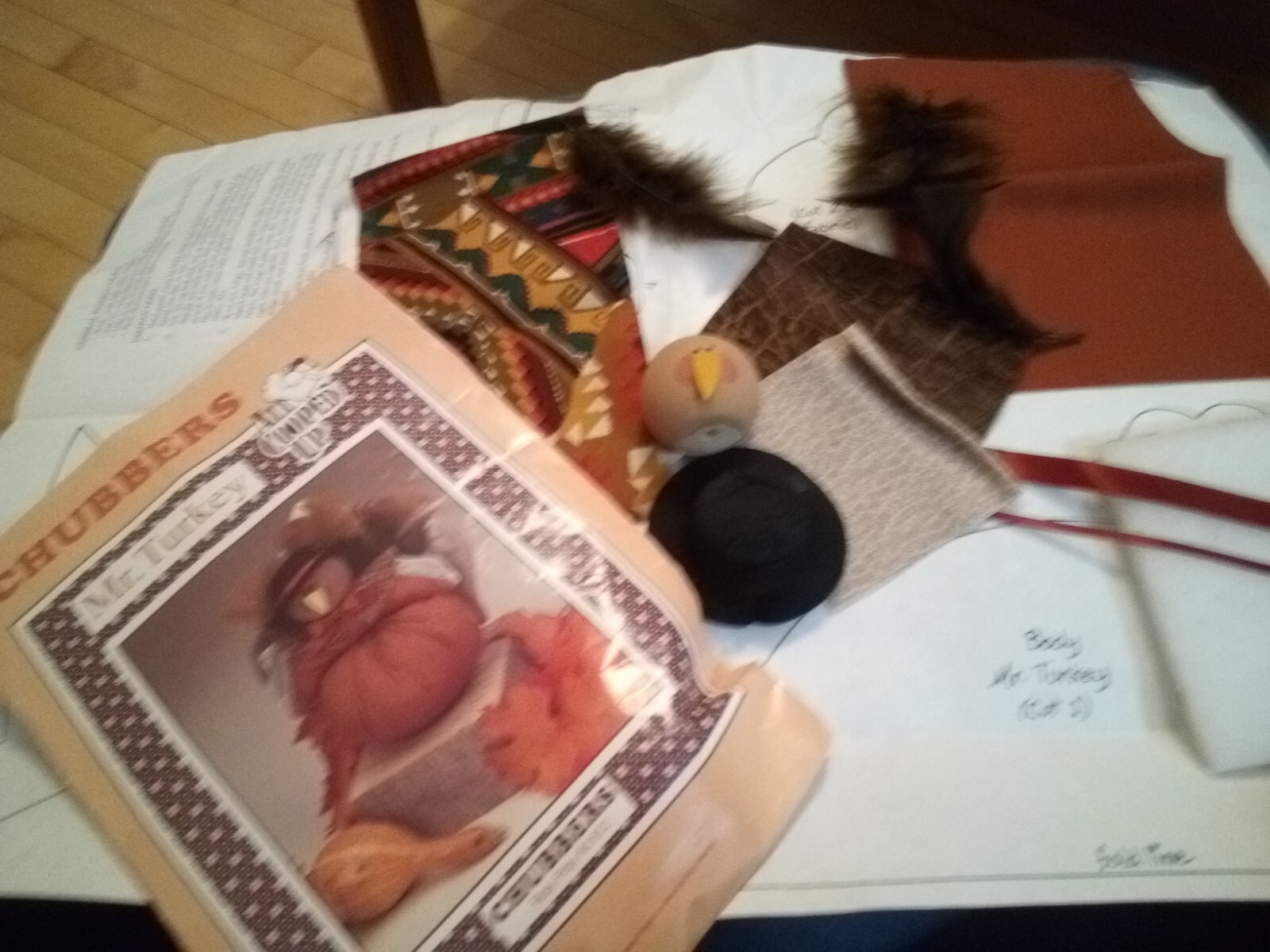 Lot 2 Thanksgiving Chubbers MR TURKEY #612 & PILGRIM MAN #603 Roly Poly ...