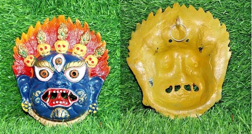 Nazar Battu Mahakal Small Evil Eye Protector face mask wall hanging ...
