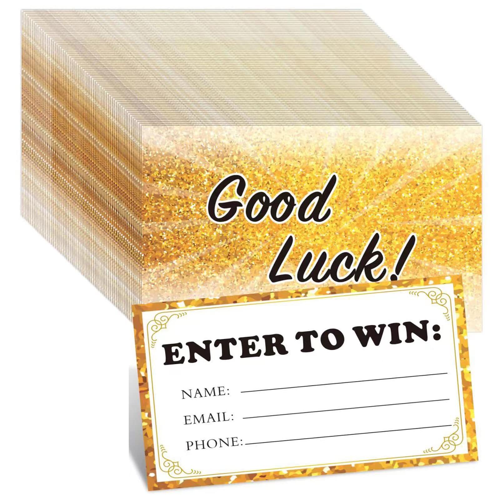 Enter to Win Cards300 Gold Raffle Tickets Entry Form Cards for Contests ...