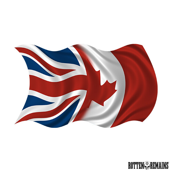 Canada Britain Waving Sticker Decal Vinyl British Canadian Flag (RH ...