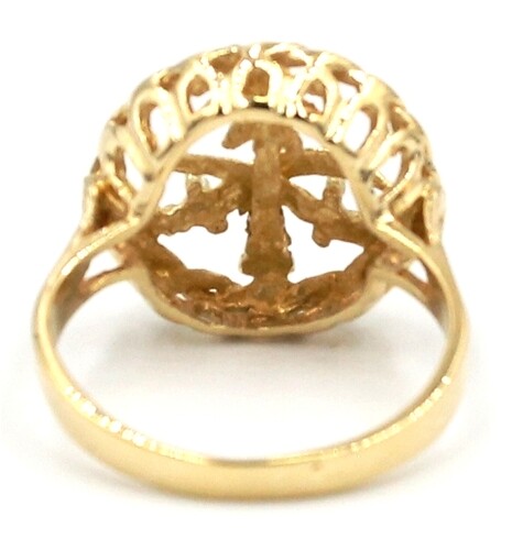 Saudi Arabian Emblem Ring in 18kt Yellow Gold. - Gem