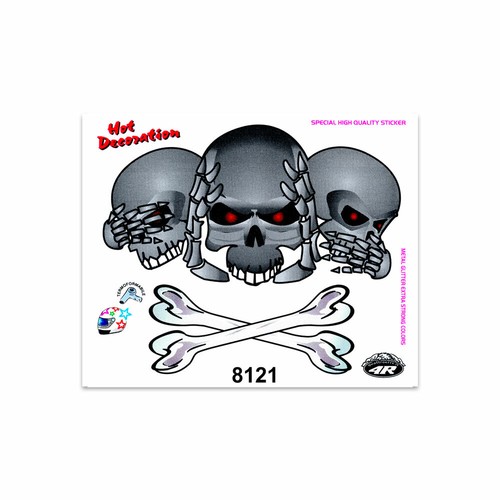 Stickers Skulls Sento And Hear No,Speak No Evil 14 X 16 CM | eBay