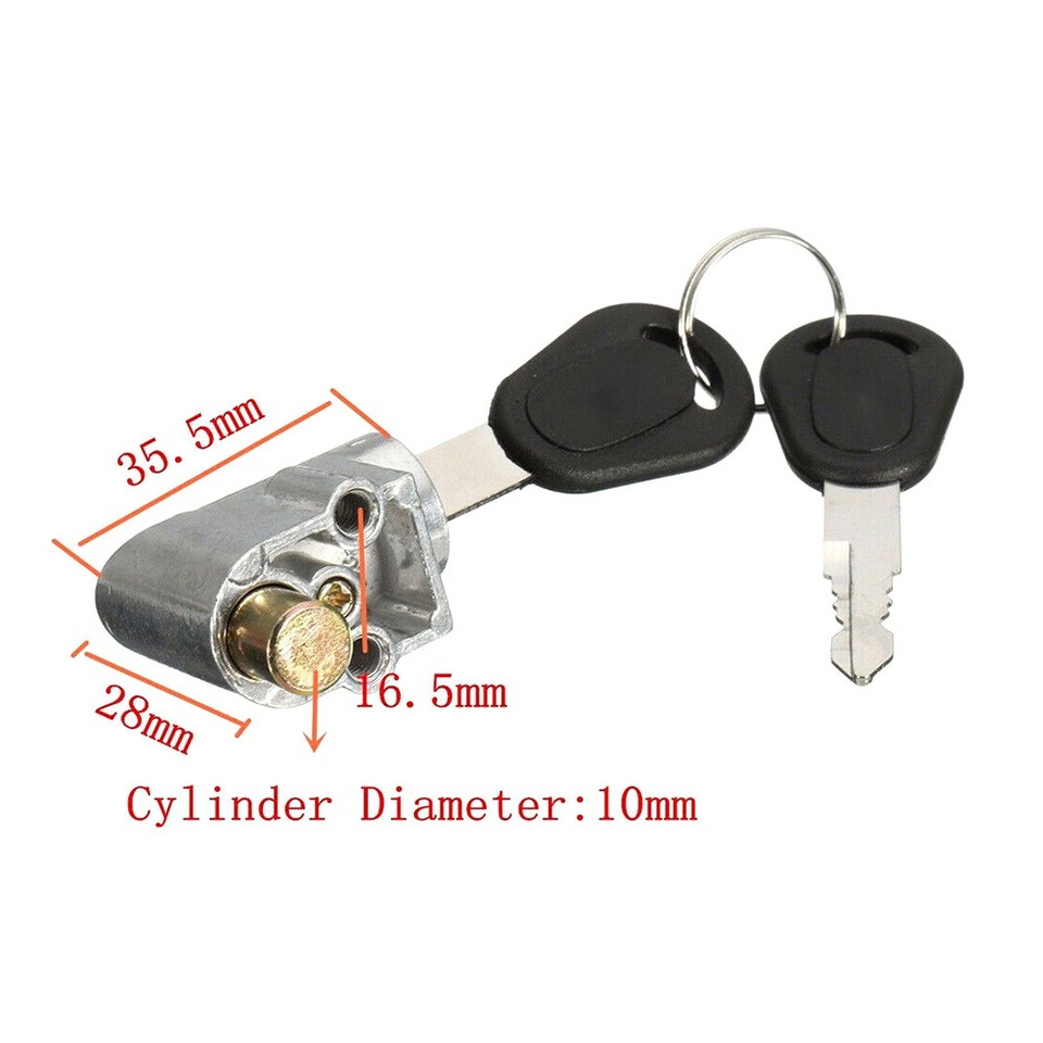 BATTERY SAFETY PACK BOX LOCK 2 KEYS FOR MOTORCYCLE ELECTRIC BIKE ...
