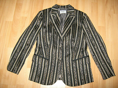 Delmod - Blazer Gr.42 - Anthrazit mit Braun und Grau gestreift ...