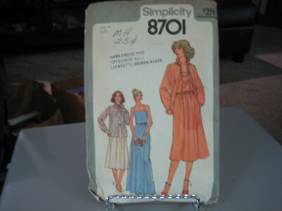 Simplicity 8701 Dress in 2 Lengths & Unlined Jacket Pattern - Size 14 ...