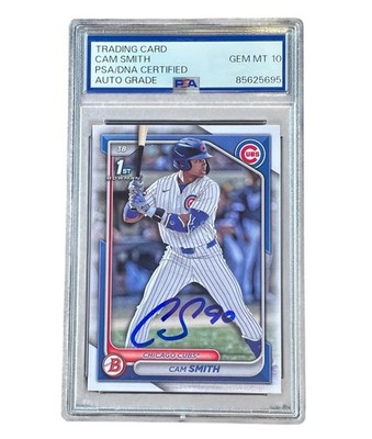 Cam Smith Signed Card 2024 1st Bowman Paper Auto Houston Astros PSA 10 ...
