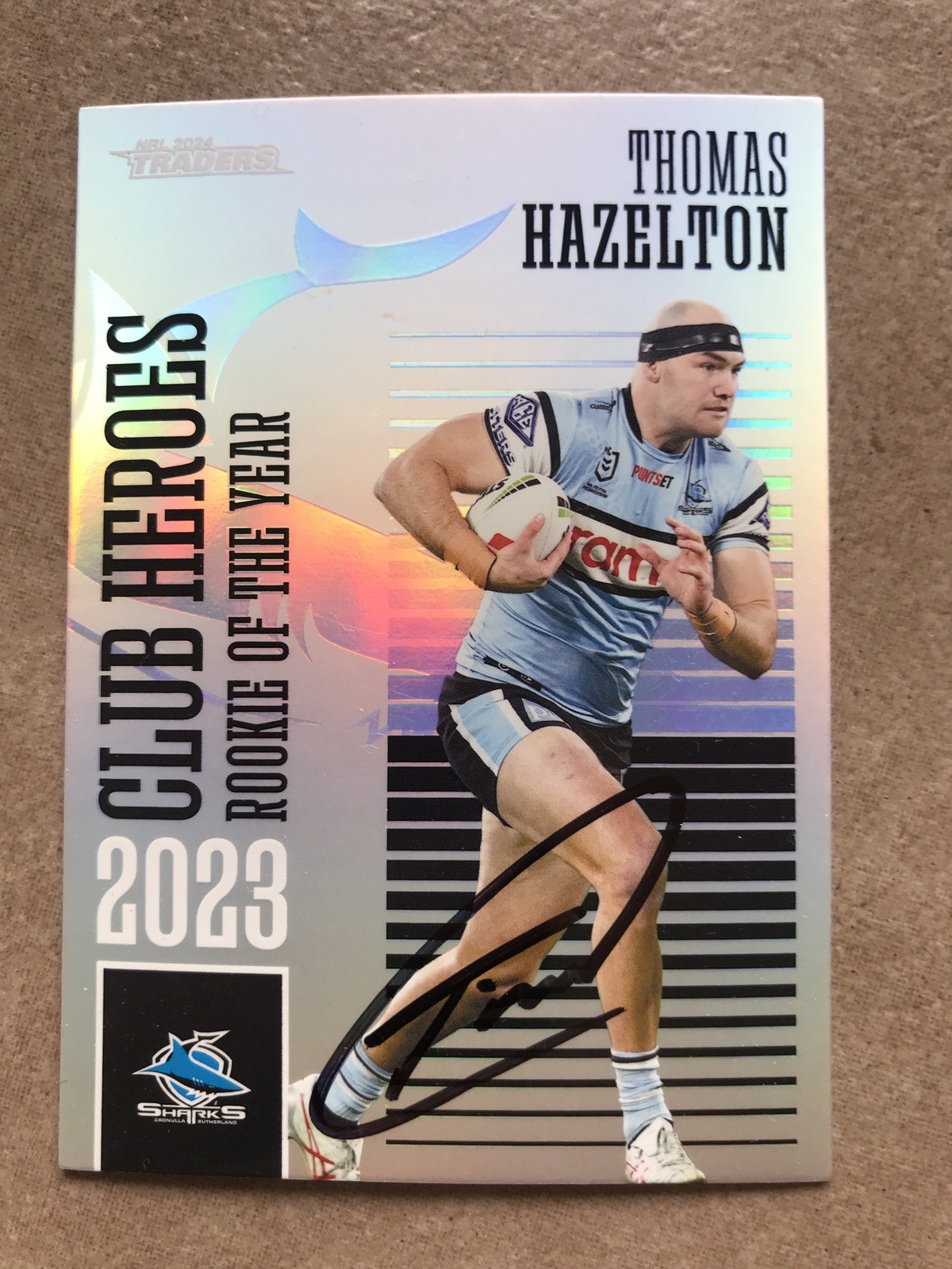 Signed Tom Hazelton - 2023 Rookie Of Year - Cronulla Sutherland | eBay ...