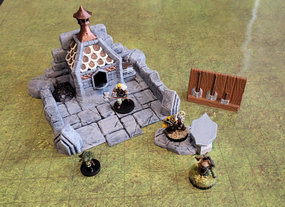 Dwarf Forge FULLY PAINTED Dungeons & Dragons/Pathfinder Fantasy Scenery ...