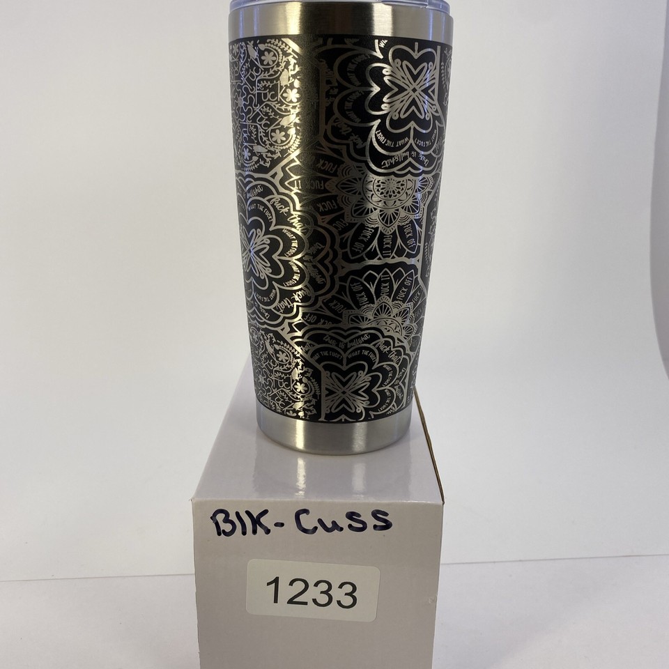 Stainless Steel 20 oz tumbler Cuss Word Design Laser Engraved Coffee ...