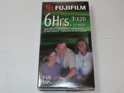 Fujifilm 6 Hrs T-120 EP Mode VHS blank tape High Quality Videocassette ...