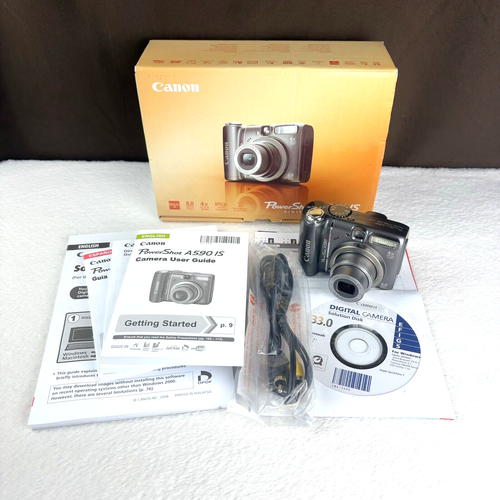 Canon PowerShot A590 IS 4x Optical Zoom 8.0MP Gray Digital Camera ...
