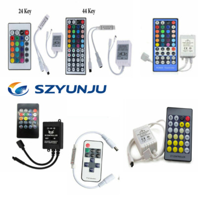 44 20 Key Music IR Remote Double Lines Controller For 5050 RGB Led ...