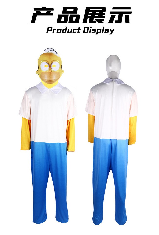 The Simpsons~ Cosplay Costume Maggie Homer Bart Family Jumpsuit Suit ...