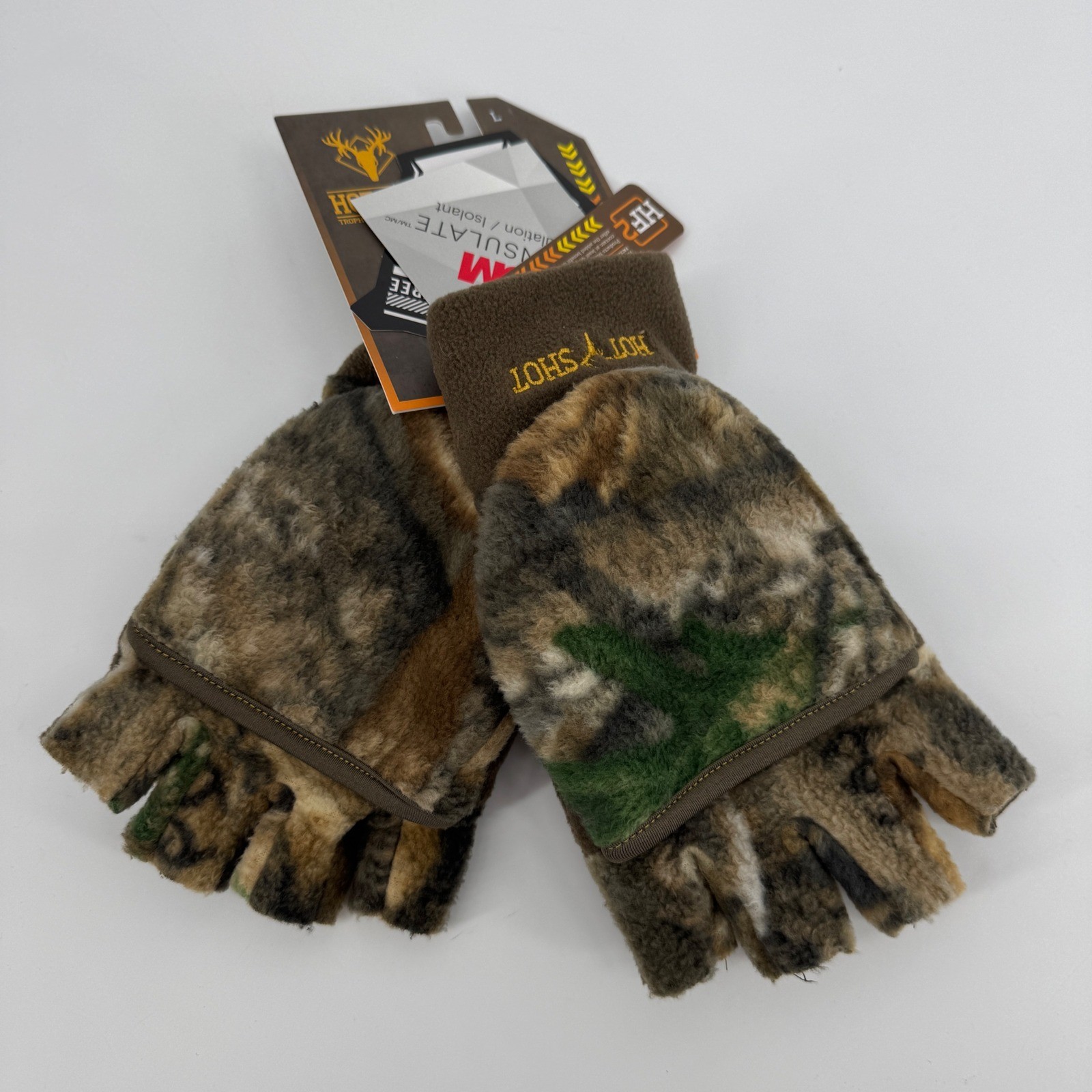 NEW Hot Shot Mens Realtree Camo Thinsulate Glomitt Gloves 25-695C-ED-L ...