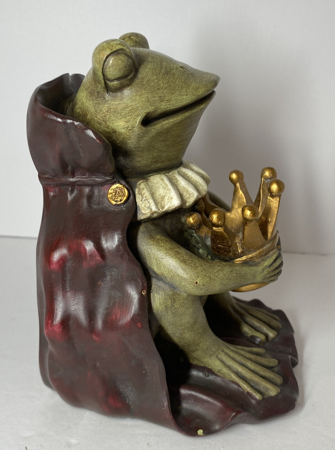 Vintage Prince Charming Frog with Gold Crown figurine book end 5 3/4 ...