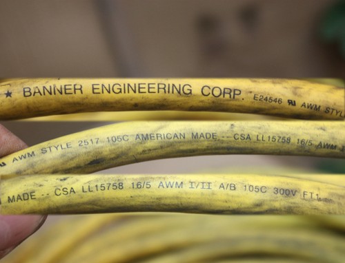 BANNER E24546 Machine Guard Light Curtain CABLES AWM STYLE 2517 CSA ...