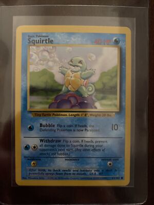 Pokémon 1999 Shadowless Squirtle base set 63/102 - never played | eBay