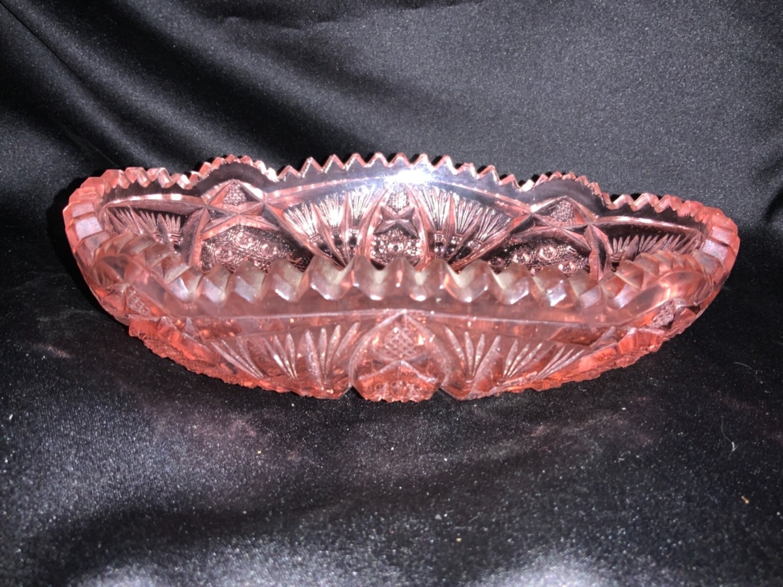 VINTAGE Imperial Glass Pink Sawtooth Candy Dish | eBay