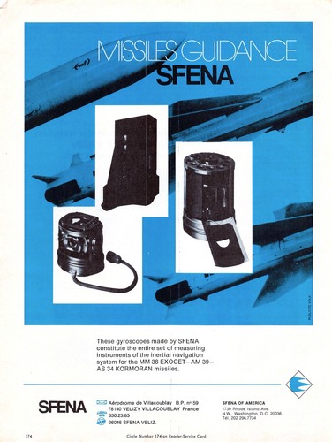 SFENA Gyroscopic Missile Guidance Inertial Naviagation Vtg Magazine ...