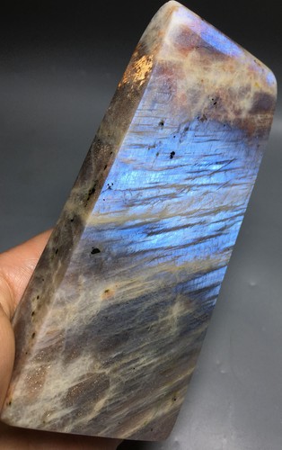 368g NATURAL moon stone slab QUARTZ CRYSTAL slab stone HEALING | eBay