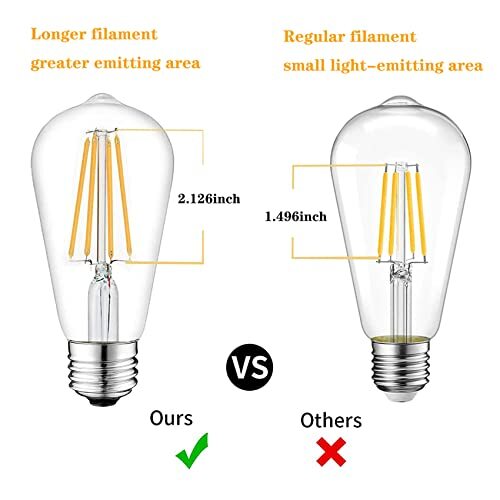 12v Edison Bulb 6w E26 12v Led Bulb 3000k 60w Equivalent Ac/dc 12v 24v ...