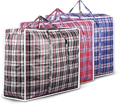 5X Extra Jumbo Laundry Zipped Reusable Large Strong Shopping Storage ...