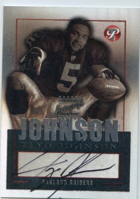2003 TOPPS PRISTINE AUTO TEYO JOHNSON AUTO AUTOGRAPH RAIDERS | eBay