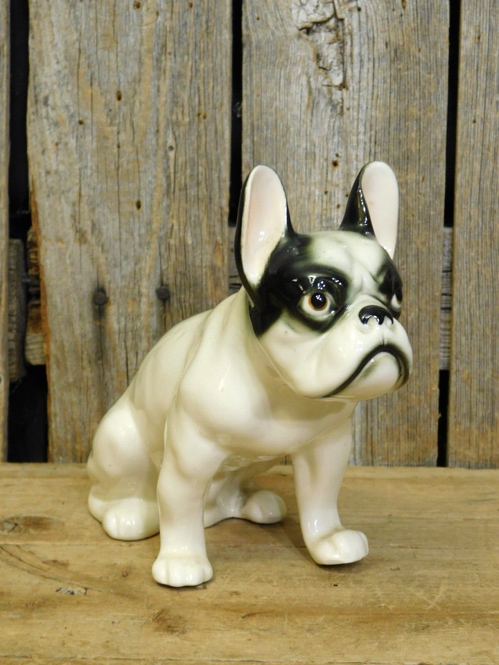 Antique Vtg Porcelain Frenchie French Bulldog Bull Dog Statue RARE | eBay