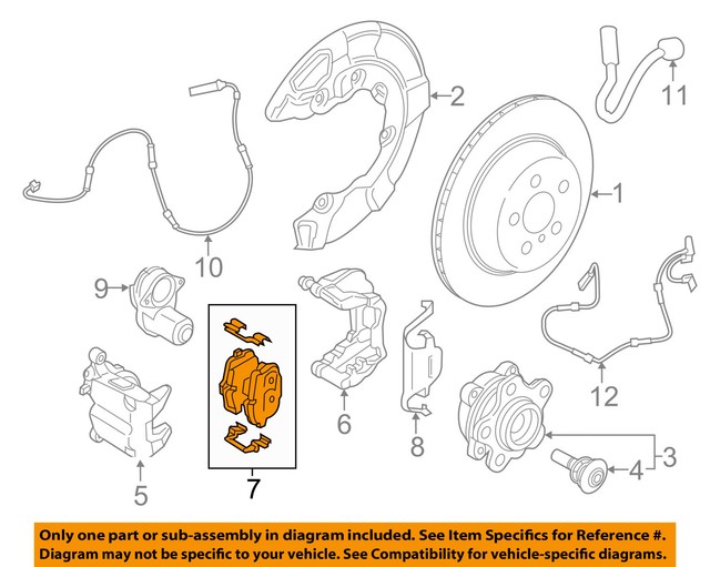 Genuine OEM Rear Disc Brake Pad Set for BMW 34216870552 for sale online ...