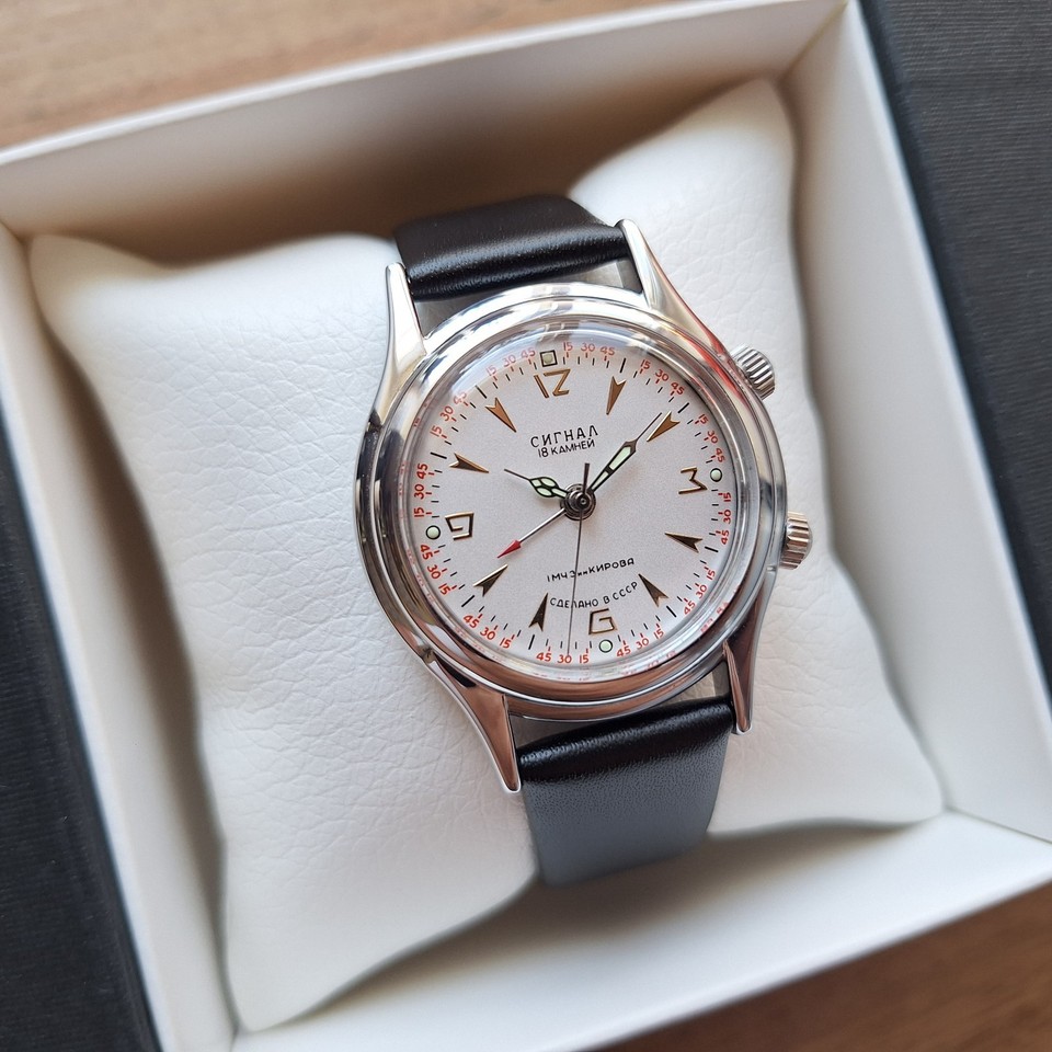 POLJOT Signal watch with mechanical alarm cal. 2612.1 POLJOT 1MChZ 4 ...