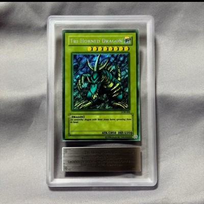 Faded YU-GI-OH! yugioh Tri-Horned Dragon LOB-000 Secret Rare Max Faded ...