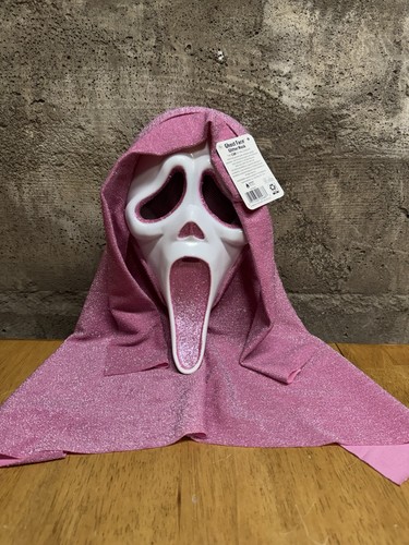 Scream Ghost Face Pink Glitter Mask Officially Licensed Fun World ...