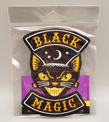 Black Magic Halloween Cat Motorcycle Club Biker Embroidered Patch Iron ...