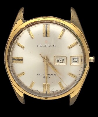 Vintage Helbros Self Winding West Germany Wrist Watch Runs (for parts ...