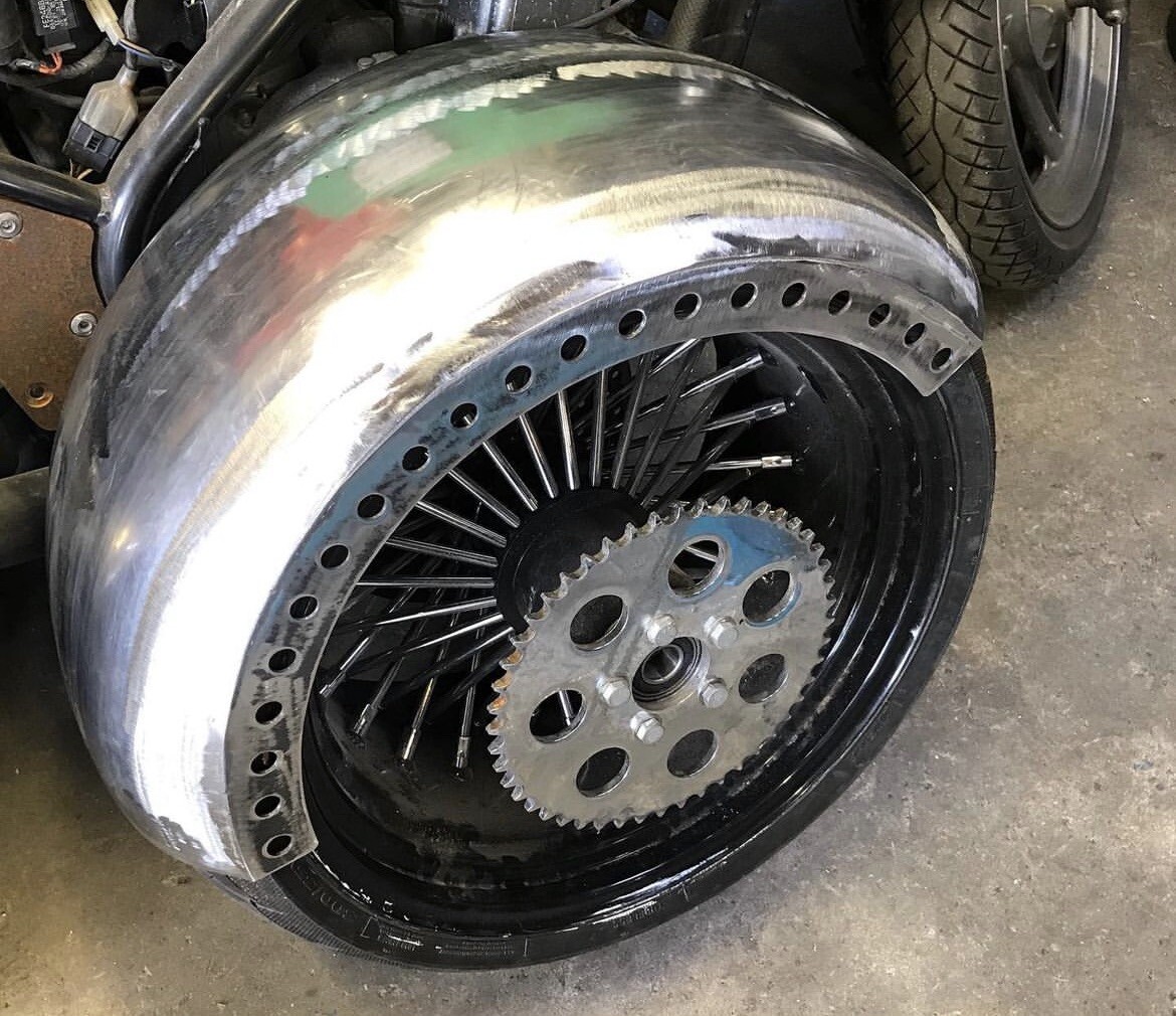 REAR FENDER TO SUIT 300 TYRE. CHOP CHOPPER HARDTAIL CUSTOM BOBBER ...