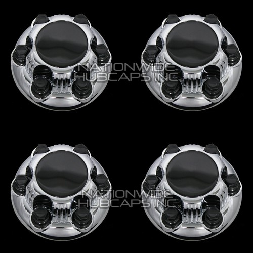 4 New CHEVY GMC 1500 6 Lug 16" 17" CHROME Wheel Center Hub Caps Rim ...