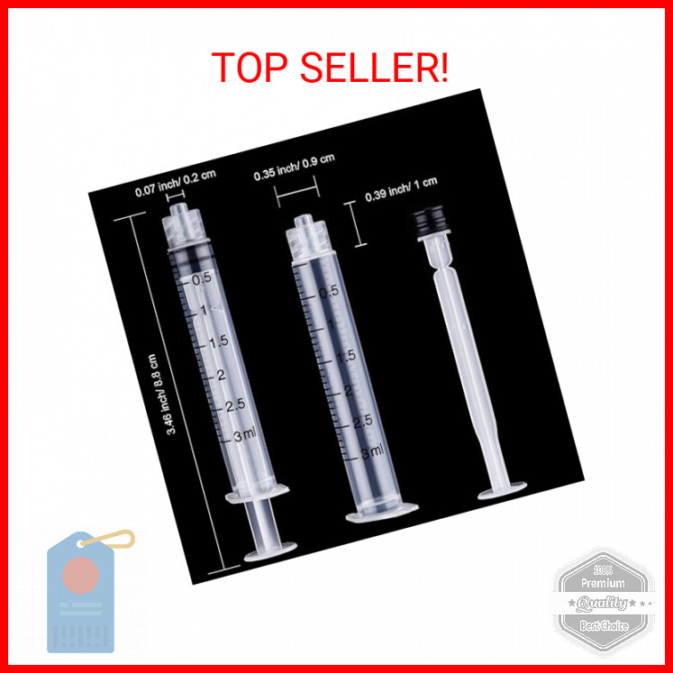 TecUnite 20 Pack Syringe Without Needle, Plastic Curved Syringes for ...