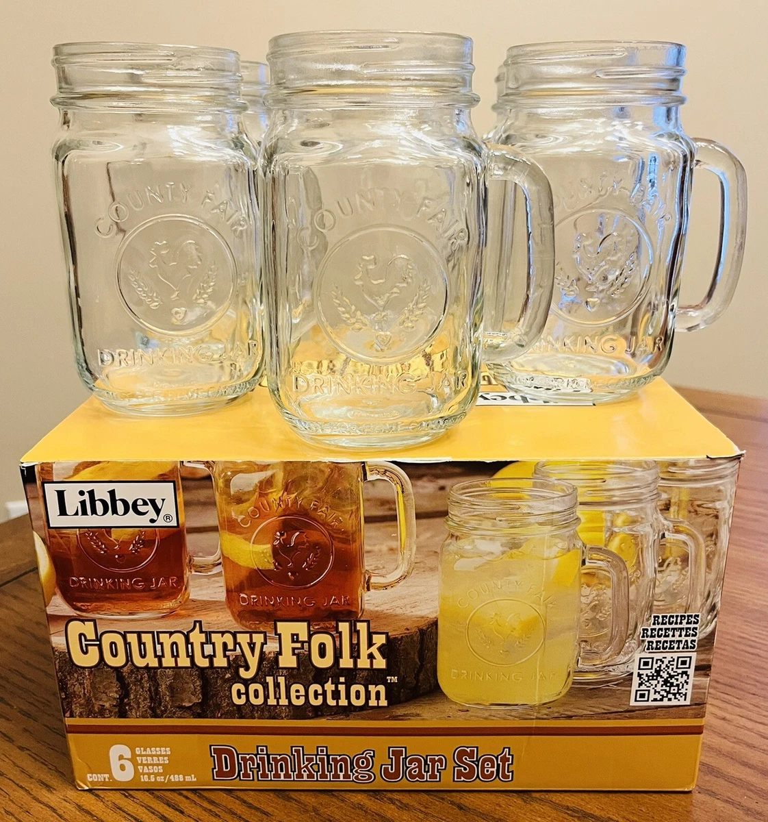 Oz Glass Drinking Jars
