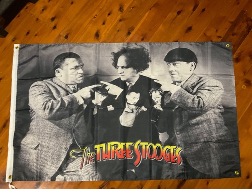 3 stooges knucklehead garage home decor man cave banner flag poster ...