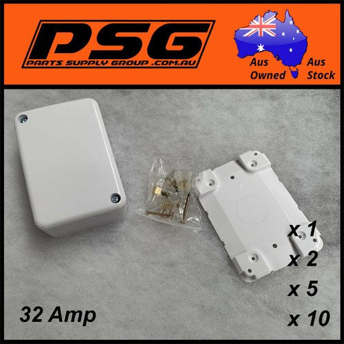 1 x Large Junction Box With 4 connectors 32 Amp, TPS,O/circ Household ...