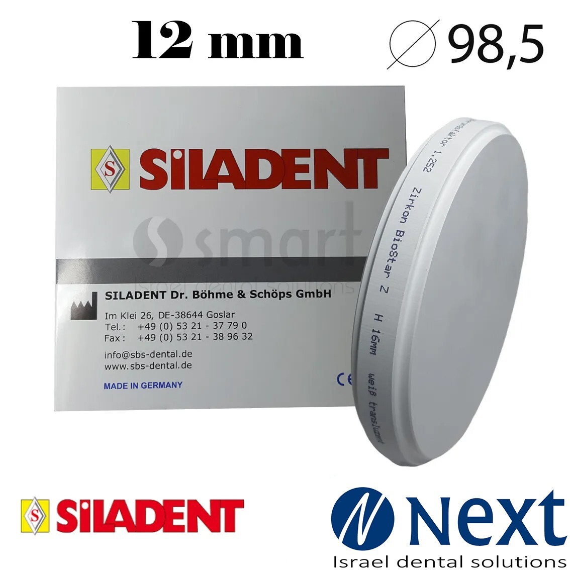 Dental Lab Milling CAD CAM zirconia 98.5 mm Siladent Biostar wait ...