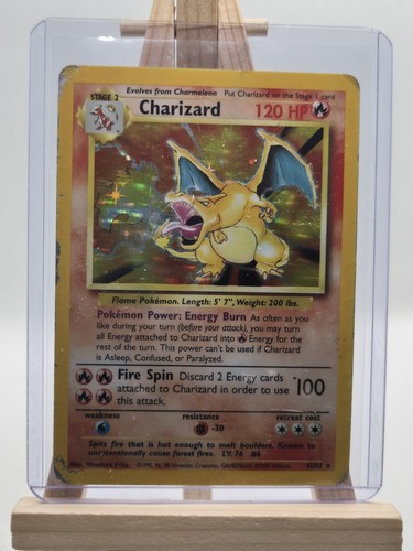 Charizard Holo 4/102 WOTC Vintage Pokemon | Base Set Pokémon TCG Back ...