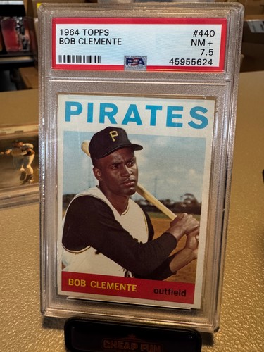 ROBERTO BOB CLEMENTE 1964 TOPPS BASEBALL PITTSBURGH PIRATES #440 PSA 7. ...