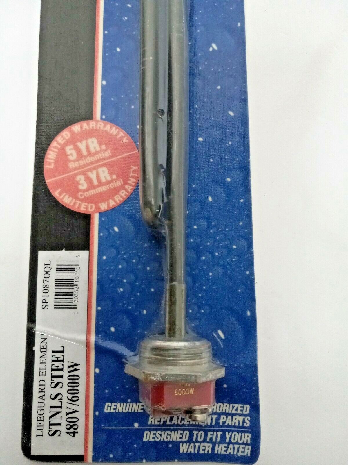 Rheem Protech SP10870QL Lifeguard Stainless Resistor Element 480v 6000w ...