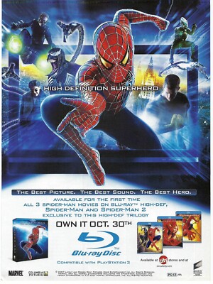 2007 Blu-Ray Disc High Definition Superhero Marvel Spider-Man Print Ad ...